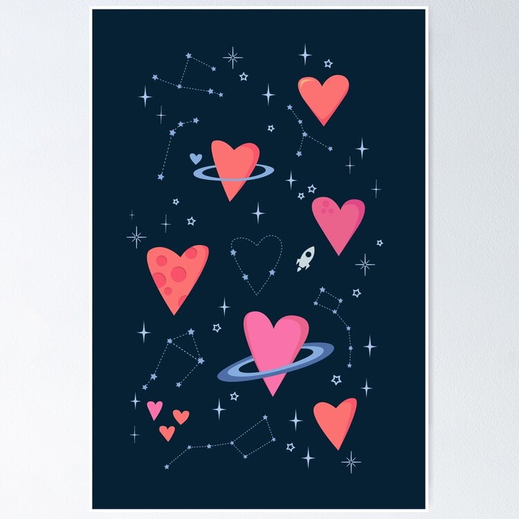 Poster love cosmos, heart universe - Unframed Poster, 12x18 - Walmart.com