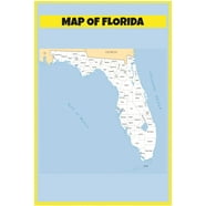 Map of Florida Style E - Laminated Wall Map Poster Print Perfect for ...