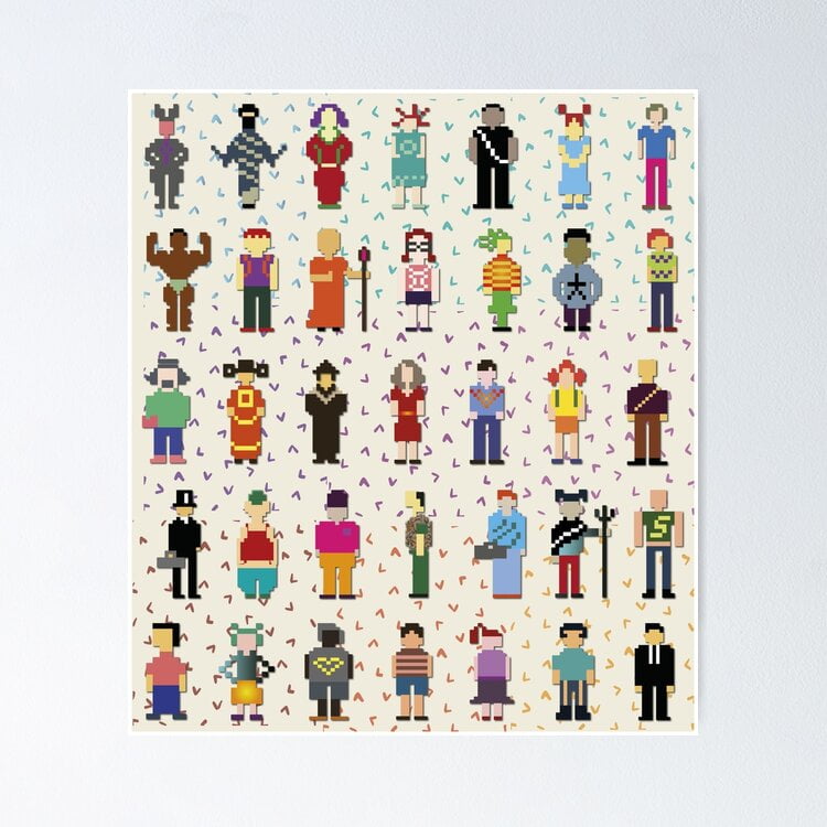 Poster pixel people - Unframed Poster, 12x18 - Walmart.com