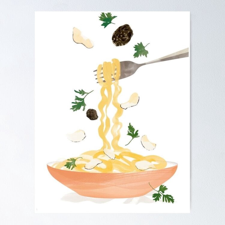 Poster truffle pasta, pasta, spaghetti, macaroni, italian, italian food ...