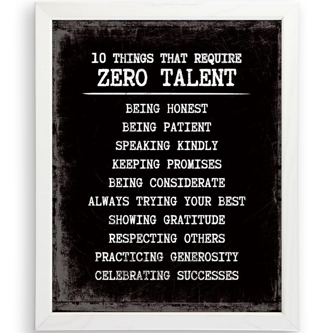 PosterArt 10 Things That Require Zero Talent Art Print Inspirational ...