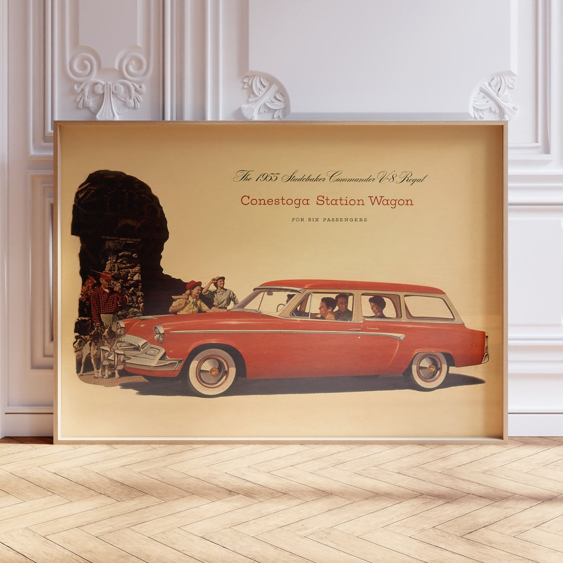PosterArt 1955 Studebaker Commander Poster Wall Art, Vintage Classic ...