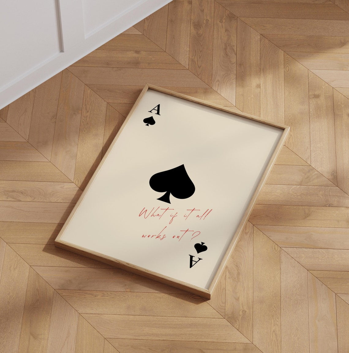 PosterArt Ace of Spades Print, Minimalist Inspirational Wall Art, 16x24 ...