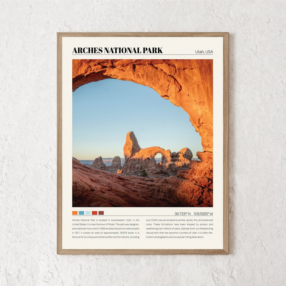 PosterArt Arches National Park Print, Arches Wall Art, Arches National ...