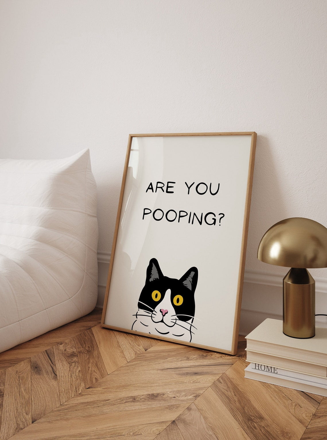 PosterArt Are You Pooping Black Cat Bathroom Art Poster, High Quality ...