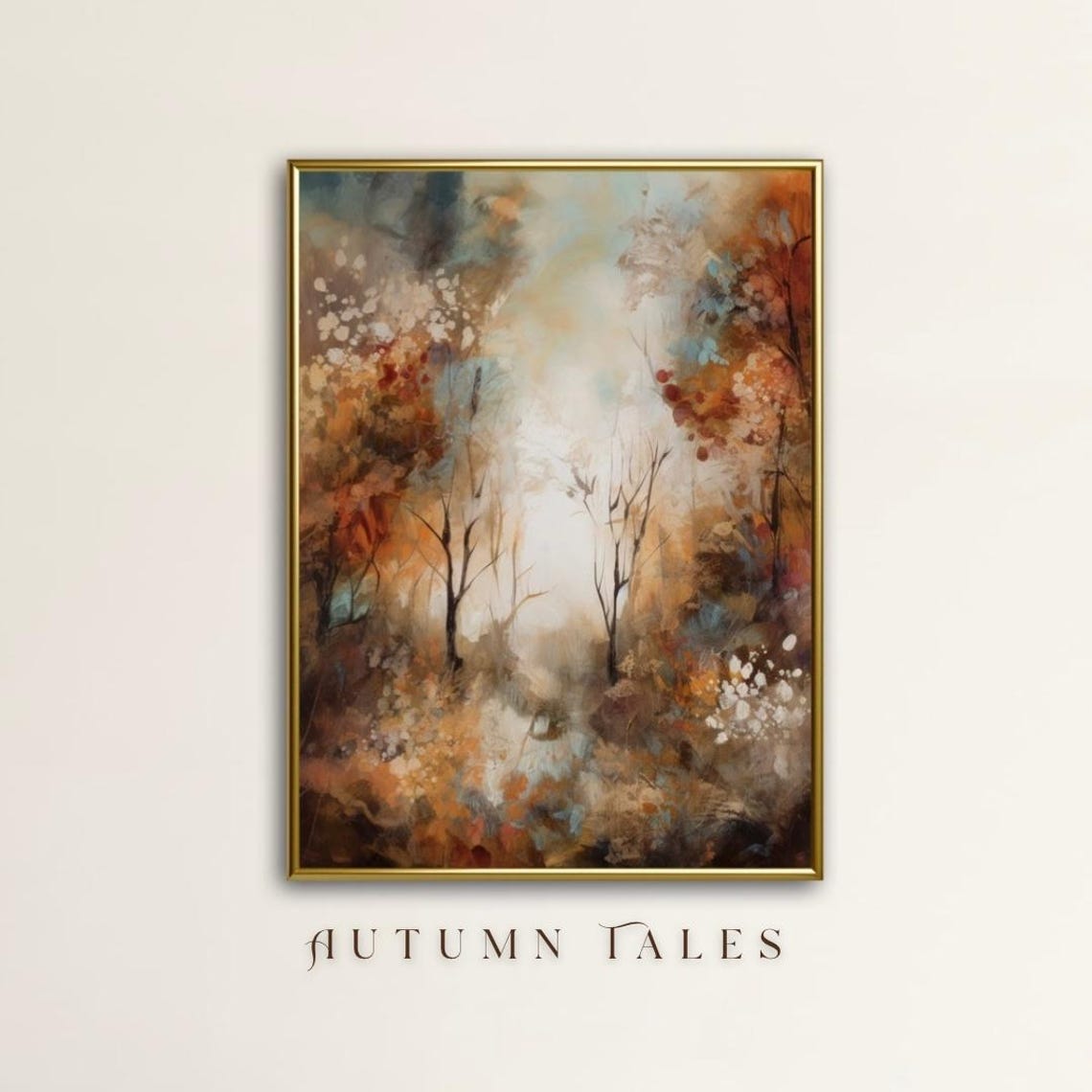 PosterArt Autumn Landscape Poster Wall Art Cozy Farmhouse Print Earthy ...