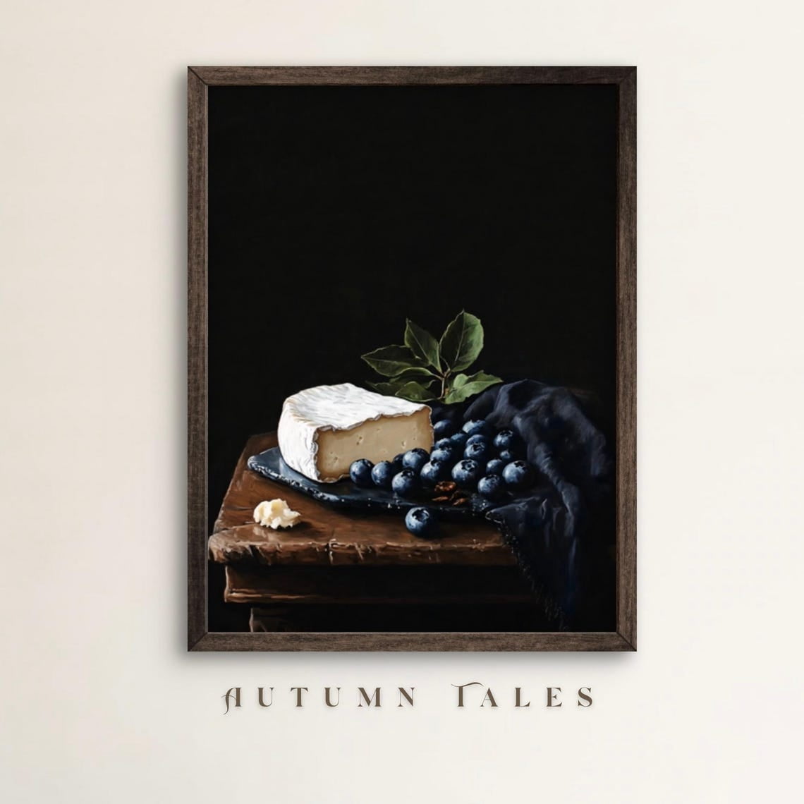 PosterArt Blueberries and Brie Poster Wall Art Moody Fruit Still Life ...