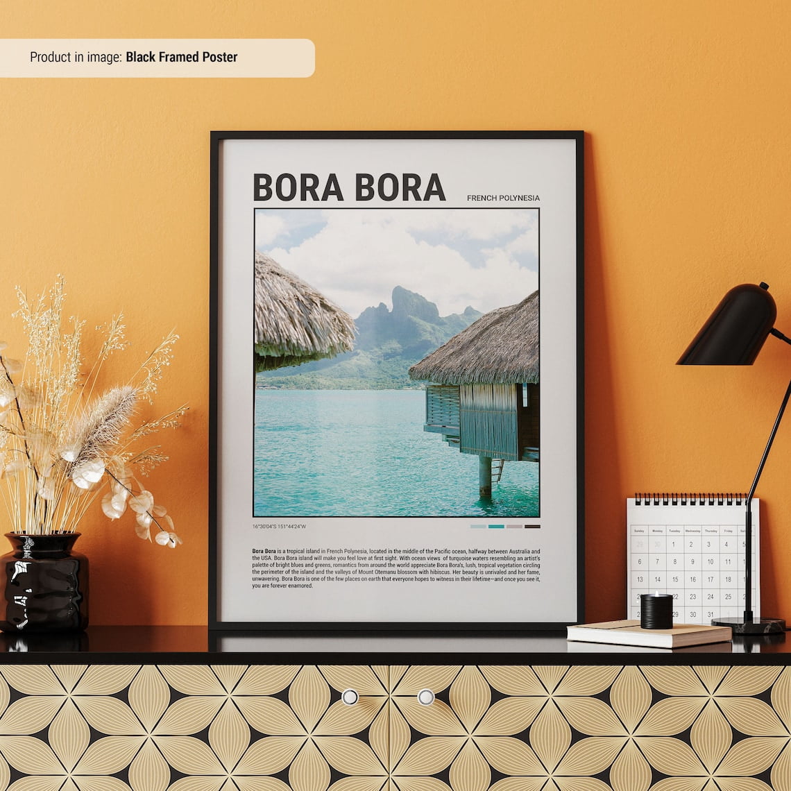PosterArt Bora Bora Poster Travel Poster Travel Wall Art Minimal Travel ...