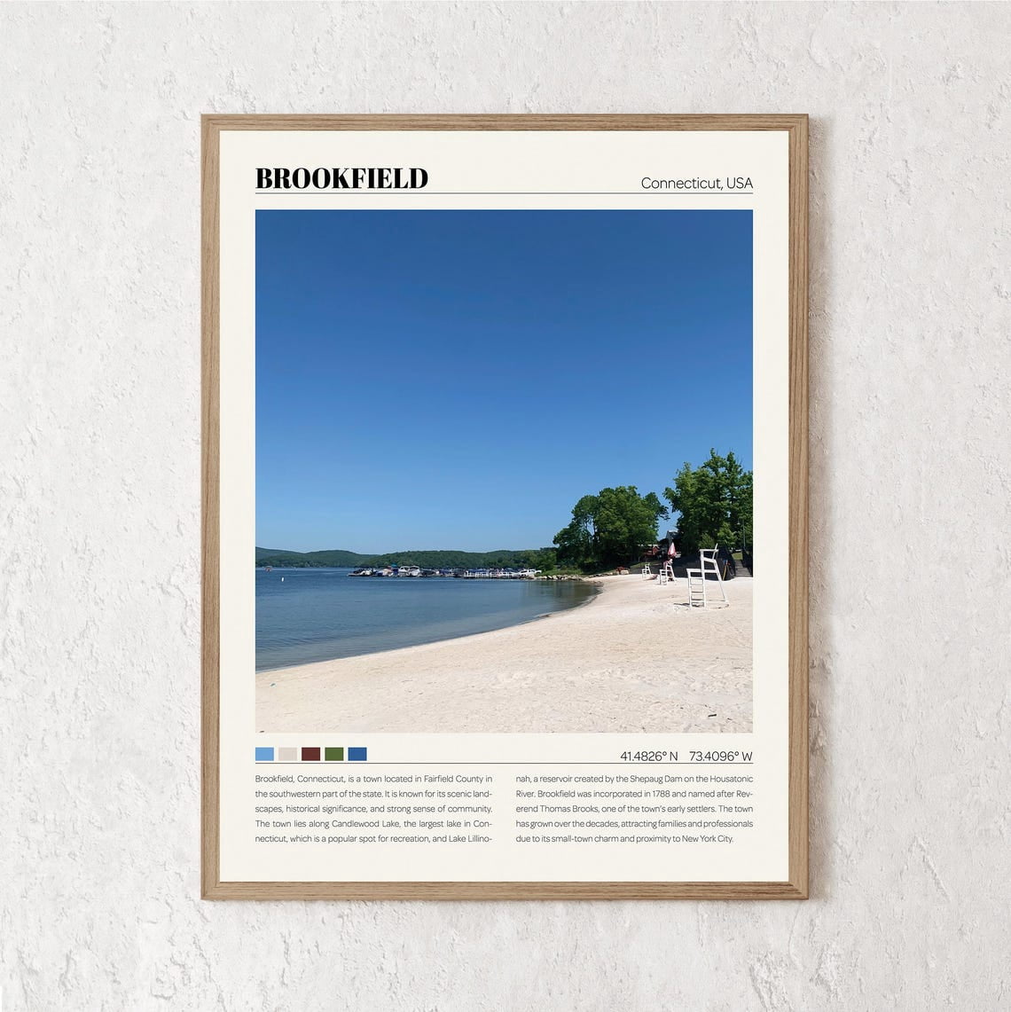 PosterArt Brookfield Connecticut Print, Brookfield Wall Art, Brookfield ...