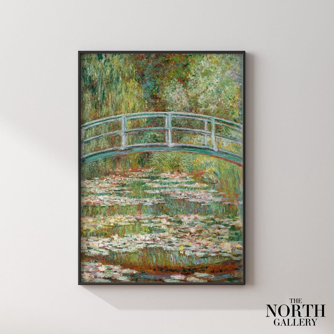 PosterArt Claude Monet Poster, Bridge Over a Pond of Water Lilies ...
