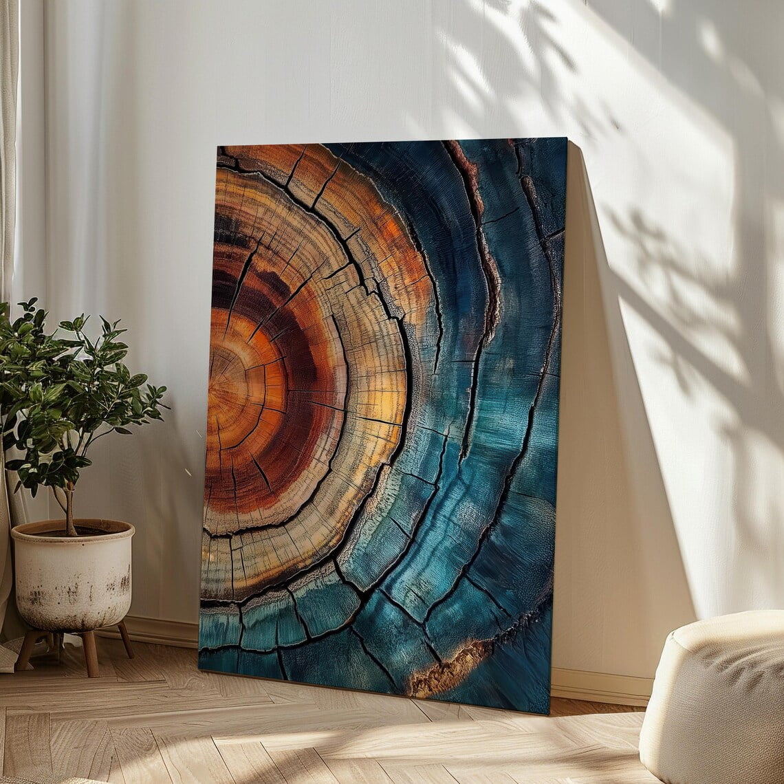 PosterArt Colorful Tree Rings Poster Wall Art, Modern Abstract Nature ...