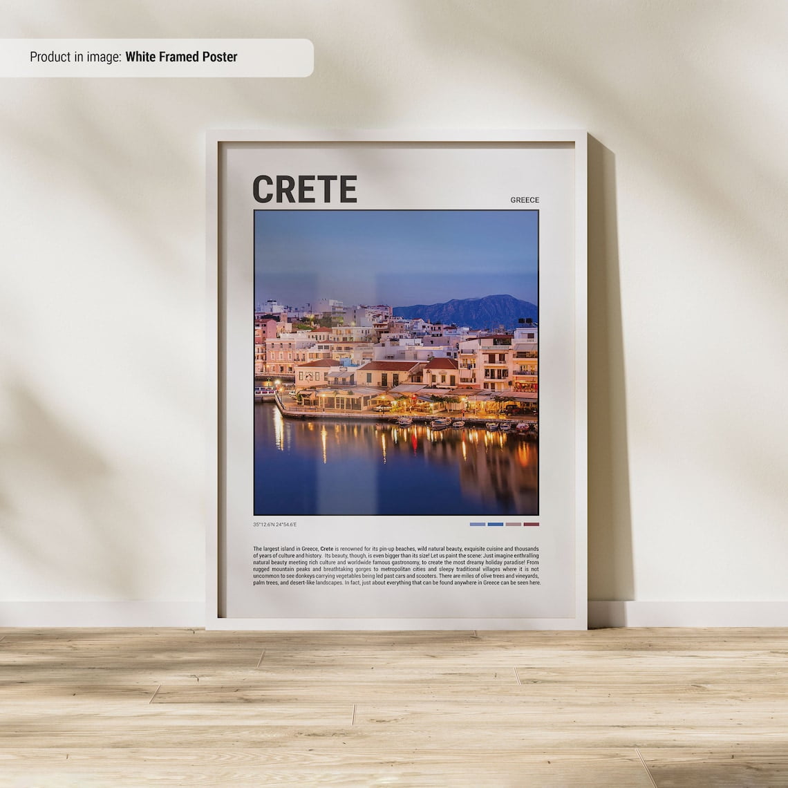 PosterArt Crete Poster Travel Poster Travel Wall Art Minimal Travel ...