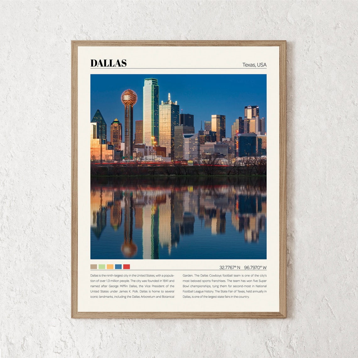 PosterArt Dallas Print, Dallas Wall Art, Dallas Poster, Dallas Photo ...