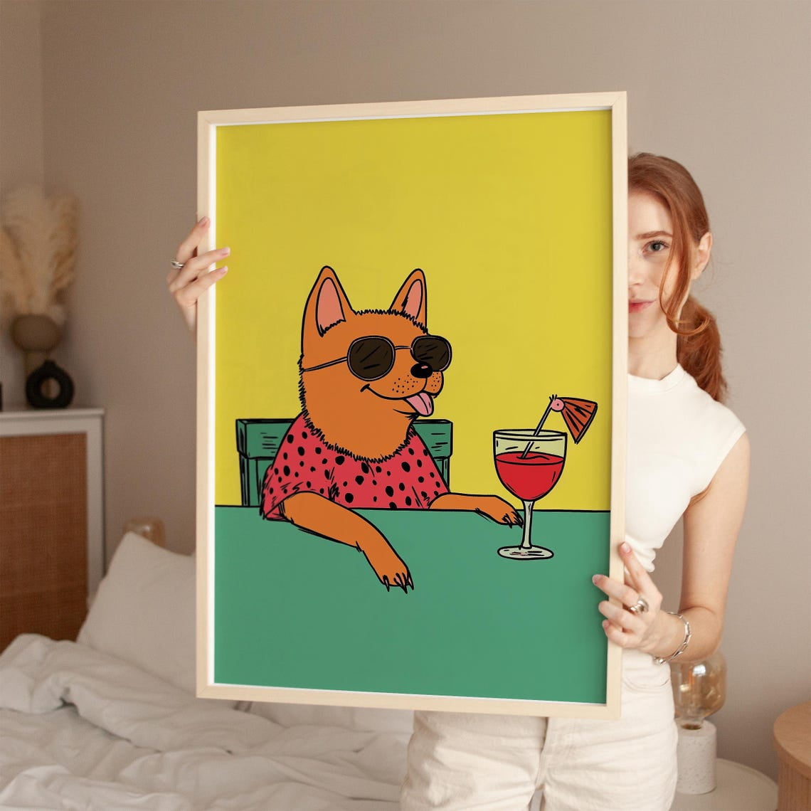 PosterArt Dog Poster, Partying Dog, Cartoon Poster, Nursery Print ...