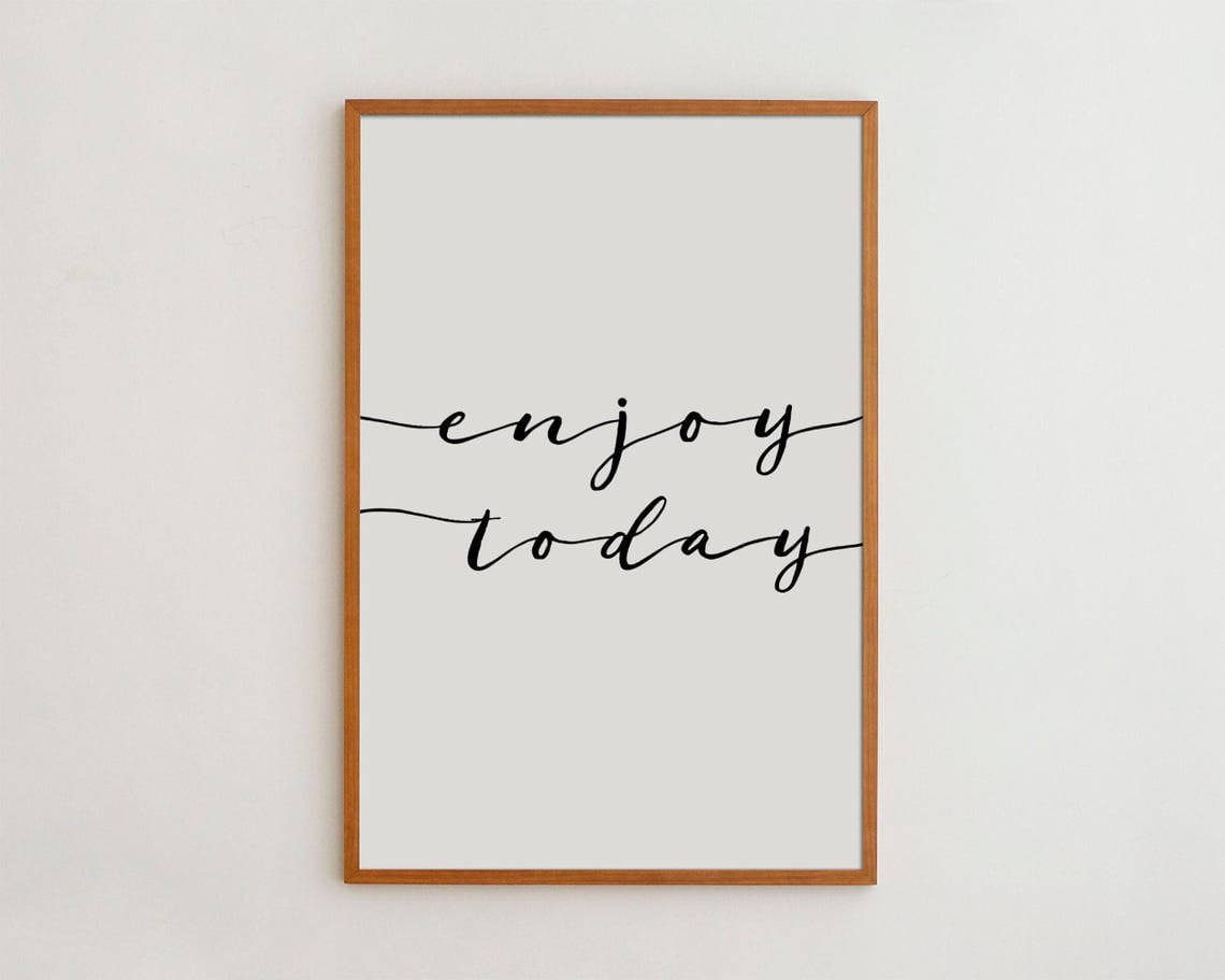 PosterArt Enjoy Today Print Poster Scandinavian Typography Wall Art ...