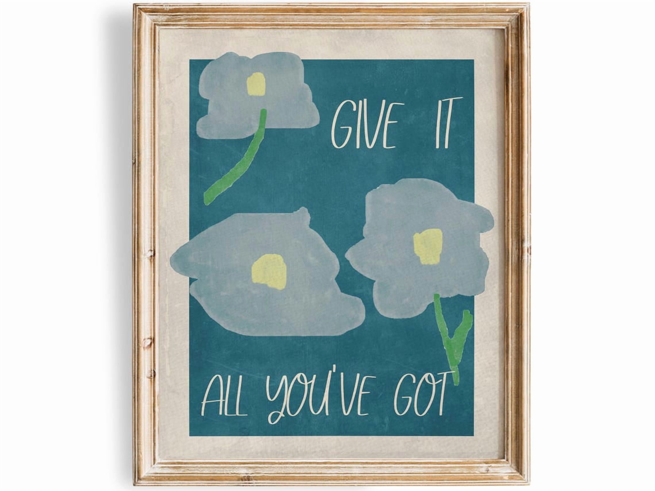 PosterArt Floral Motivational Art Print Linen Texture Handmade Wall ...
