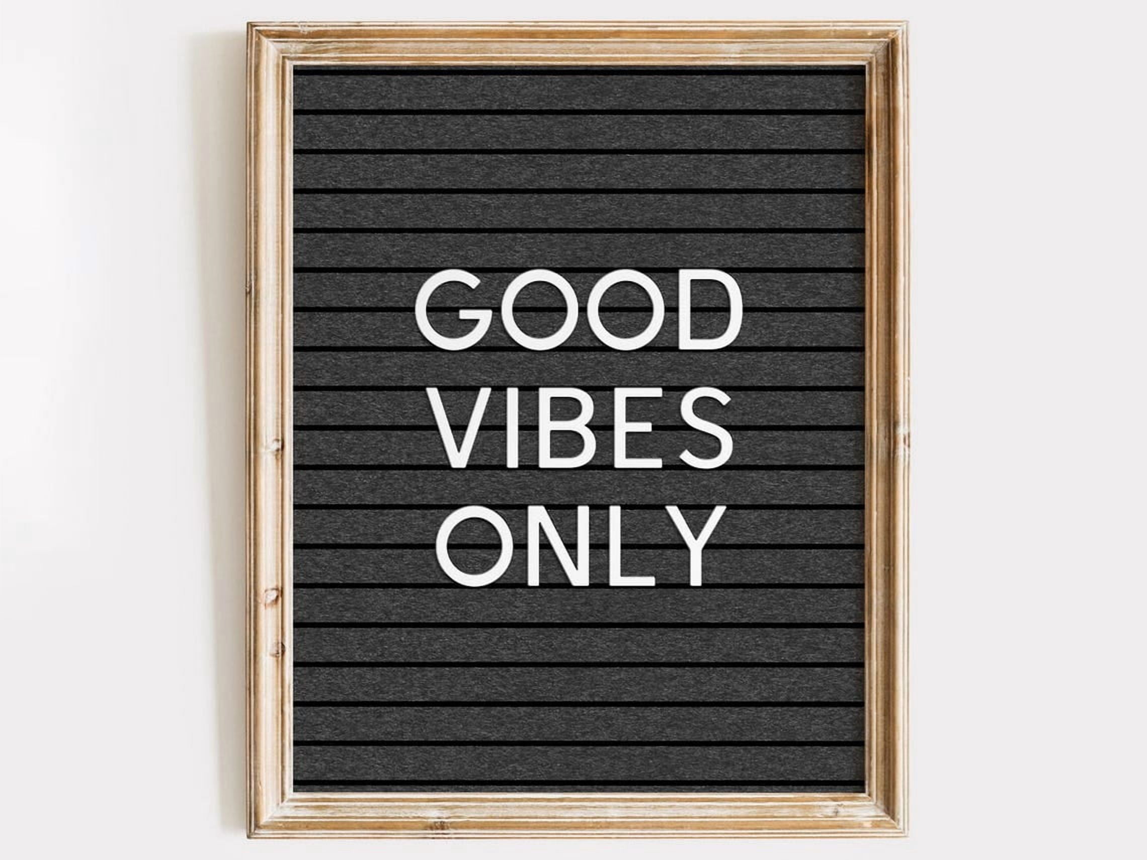 PosterArt Good Vibes Only Letterboard Art Print Inspirational Wall ...