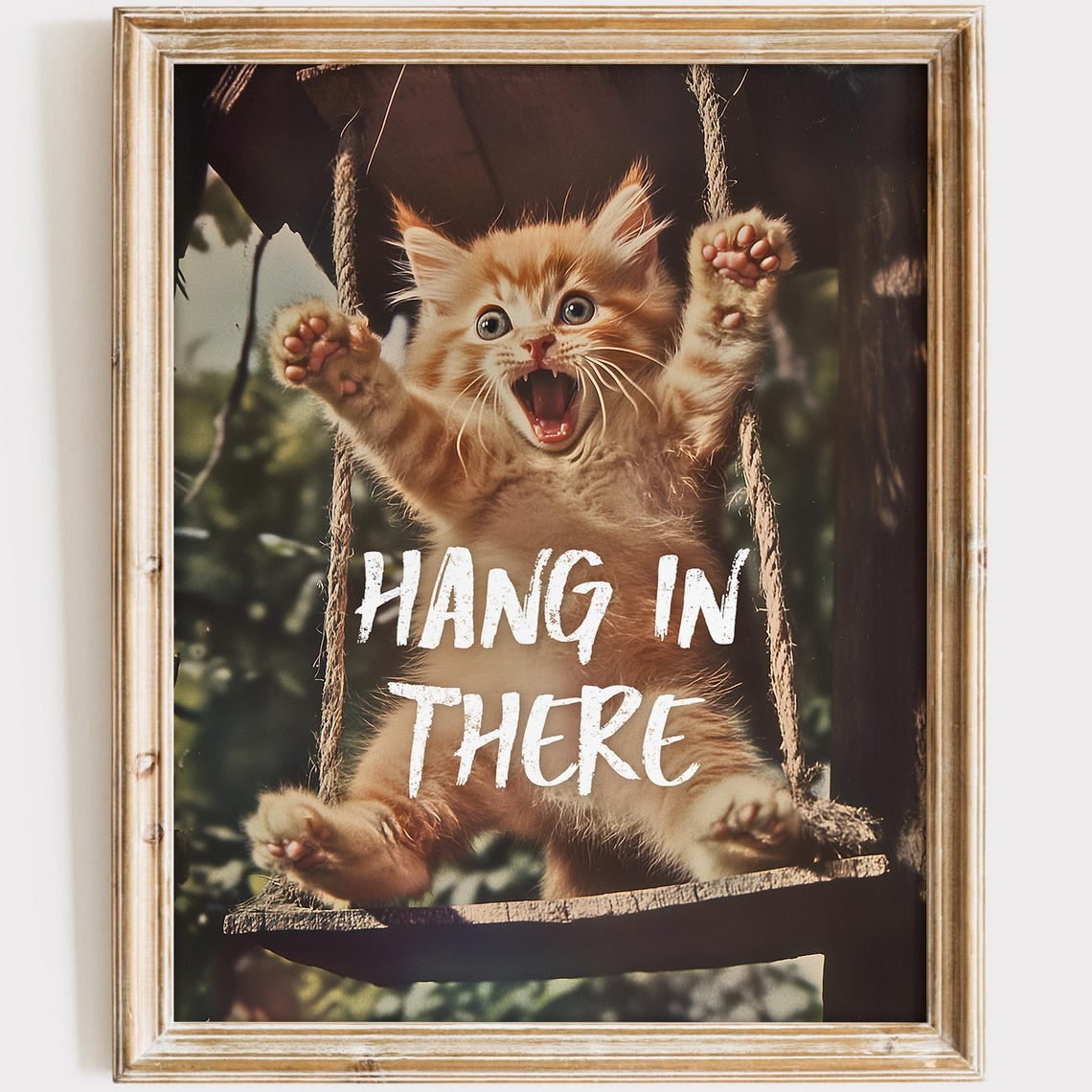 PosterArt Hang In There Kitten Art Print Motivational Wall Décor for ...