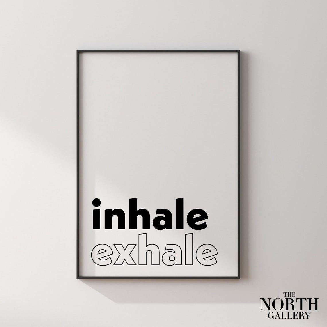 PosterArt Inhale-Exhale Poster Print, Quotes About Life, Type Poster ...
