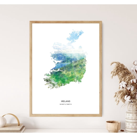 PosterArt Ireland Print, Ireland Poster, Ireland Map Art, Map of ...