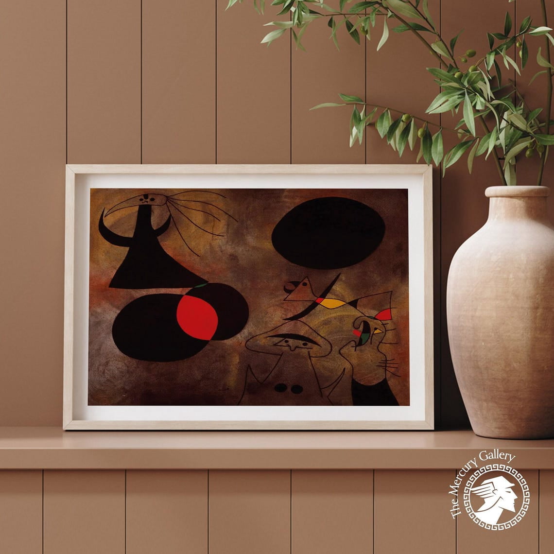PosterArt Joan Miró Poster, Sunrise 1959 Abstract Art Print, Vintage ...