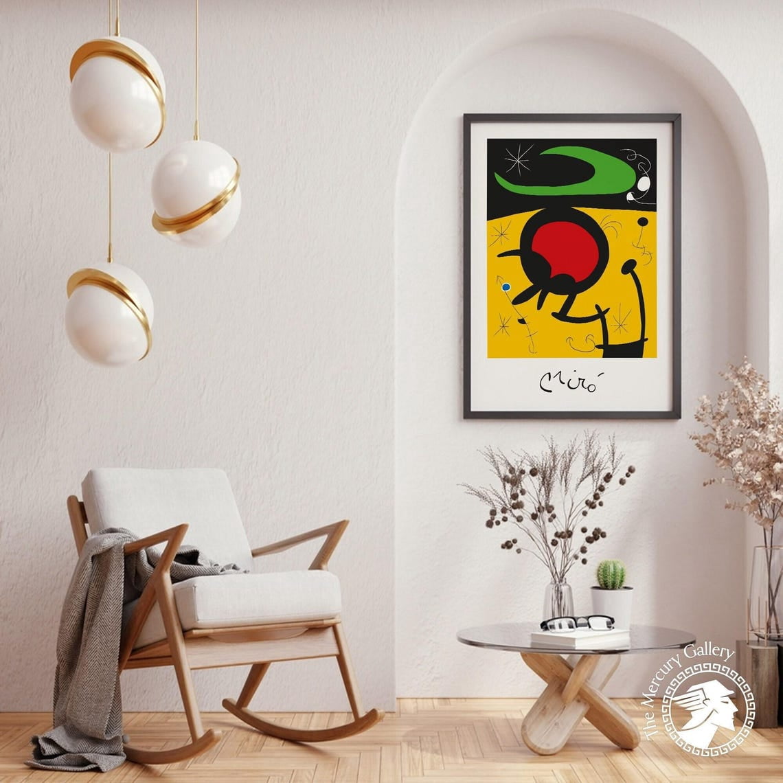 PosterArt Joan Miró Poster, Vuelo de Pajaros Lithograph Art Print ...