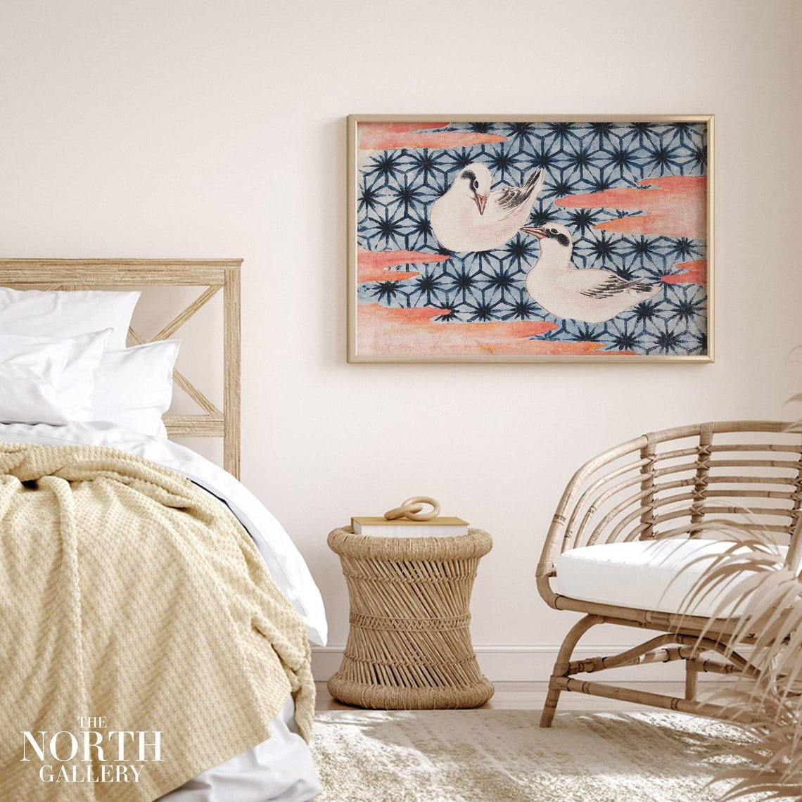 PosterArt Katsushika Hokusai Japanese Wall Art, Three Birds Poster ...