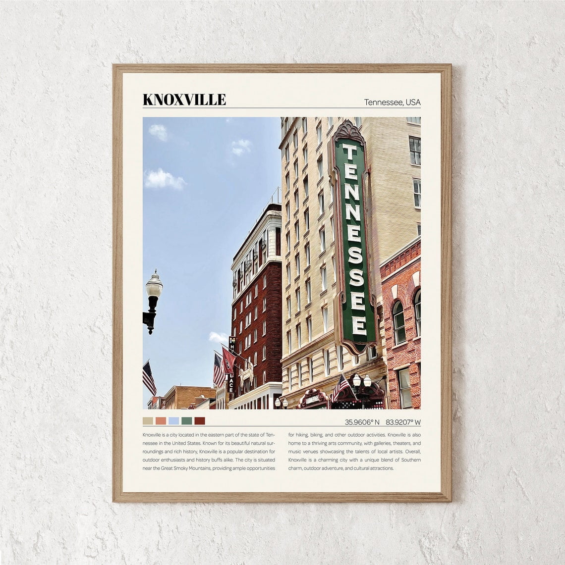 PosterArt Knoxville Print, Knoxville Wall Art, Knoxville Poster ...