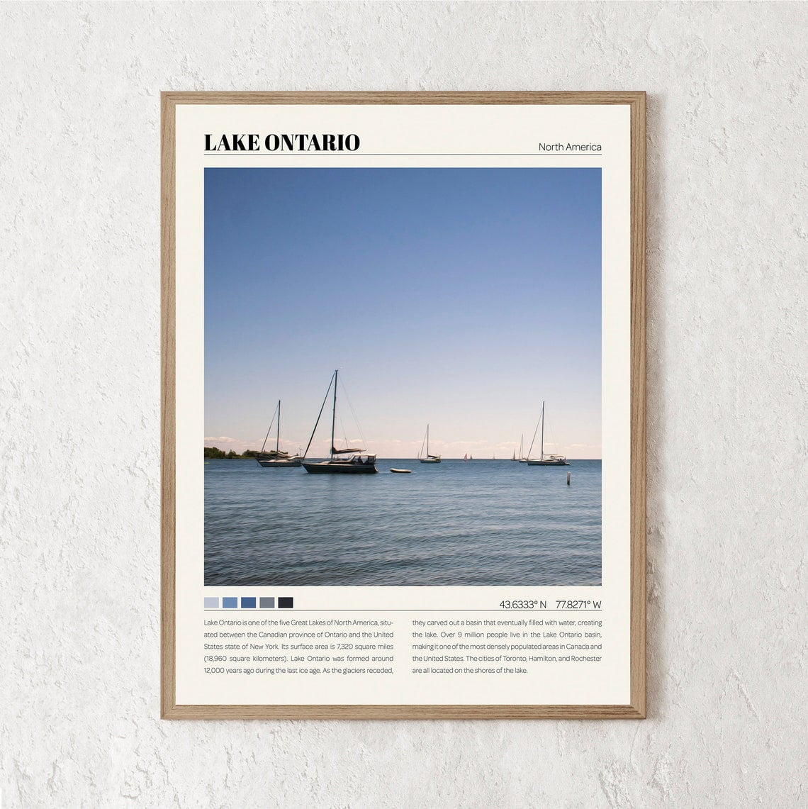 PosterArt Lake Ontario Print, Lake Ontario Wall Art, Lake Ontario ...