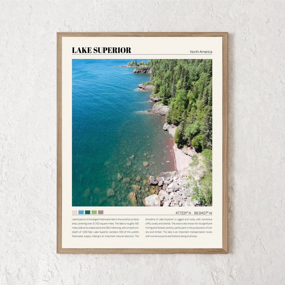 PosterArt Lake Superior Print, Lake Superior Wall Art, Lake Superior ...