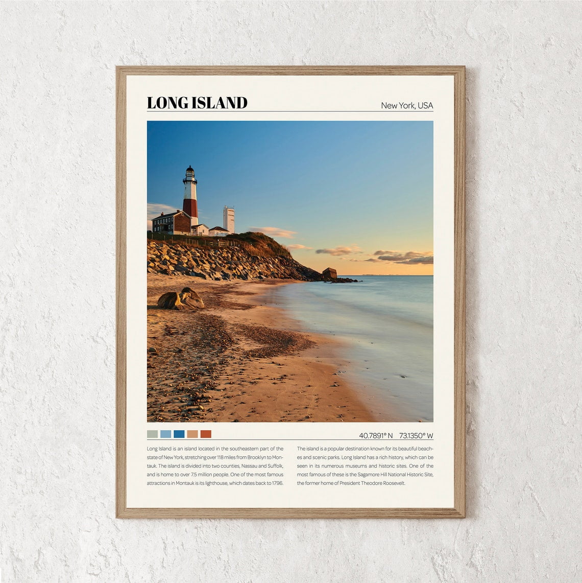 PosterArt Long Island Print, Long Island Wall Art, Long Island Poster ...