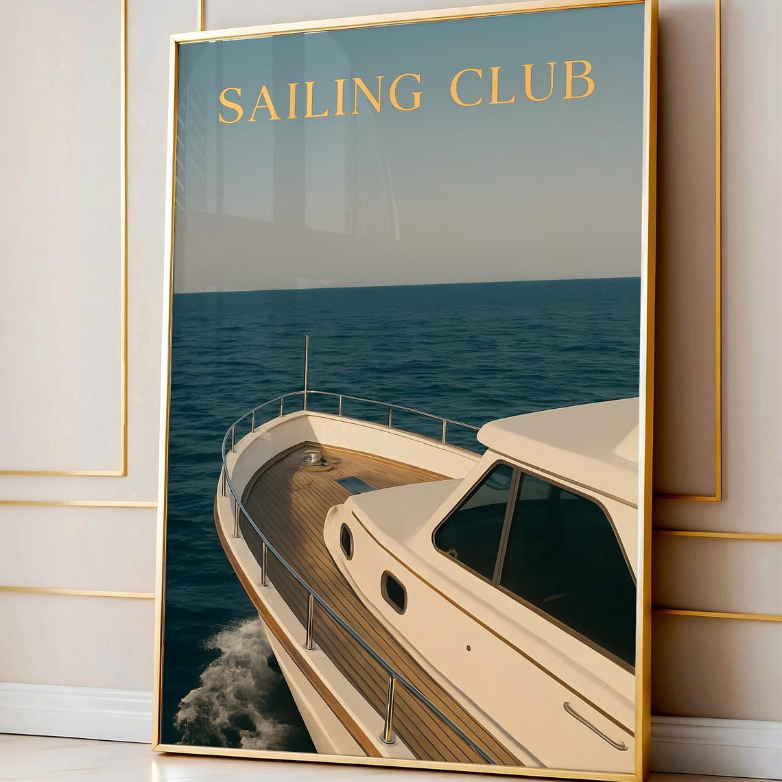 PosterArt Luxury Yacht Poster, Luxurious Boat Print, Sailing in Summer ...
