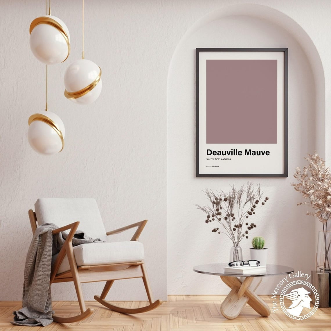 PosterArt Mauve Color Poster Print, Minimalist Wall Art Decor, Modern ...