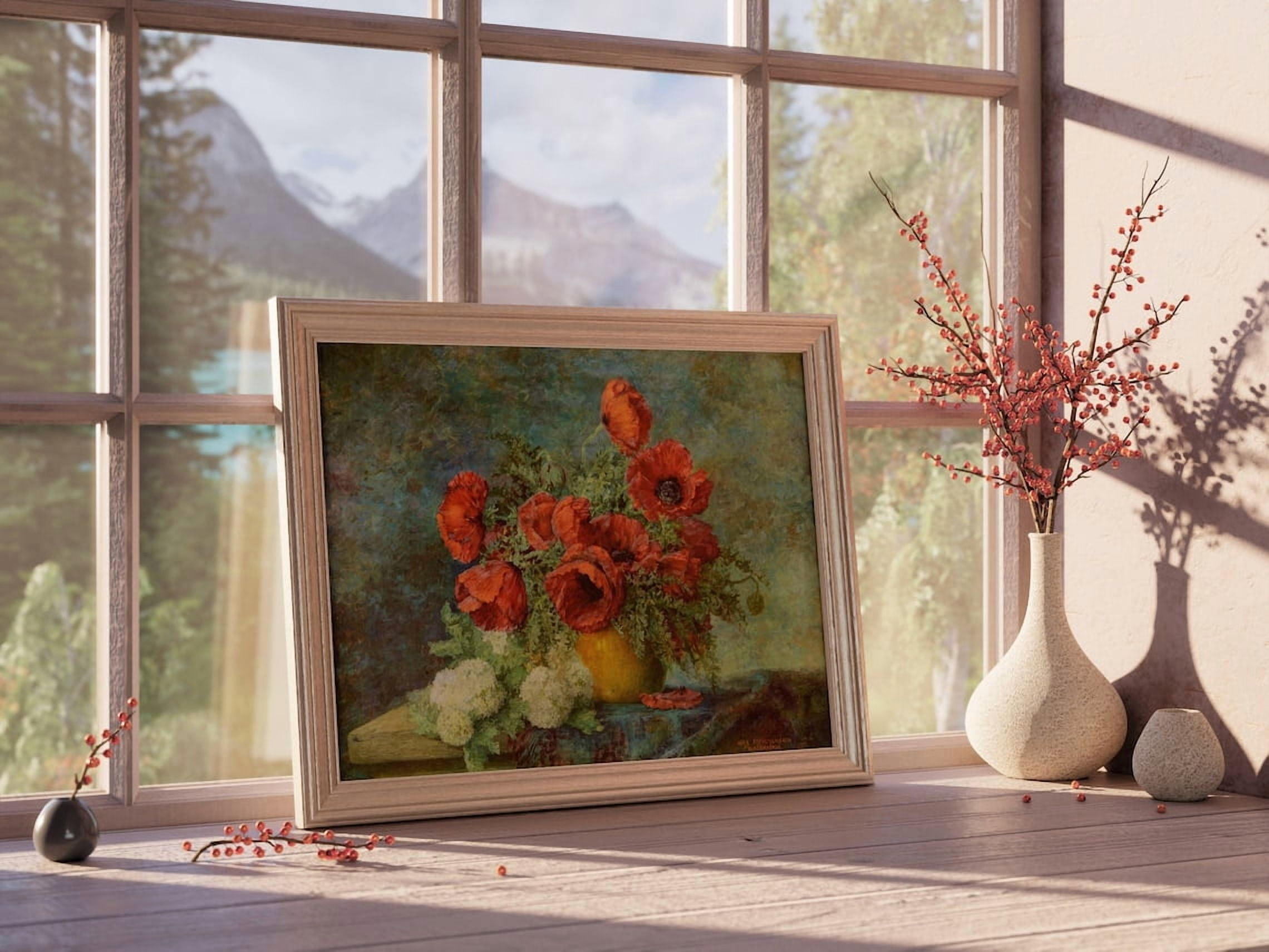 PosterArt Max Streckenbach Flower Poster Wall Art, Vintage Botanical ...