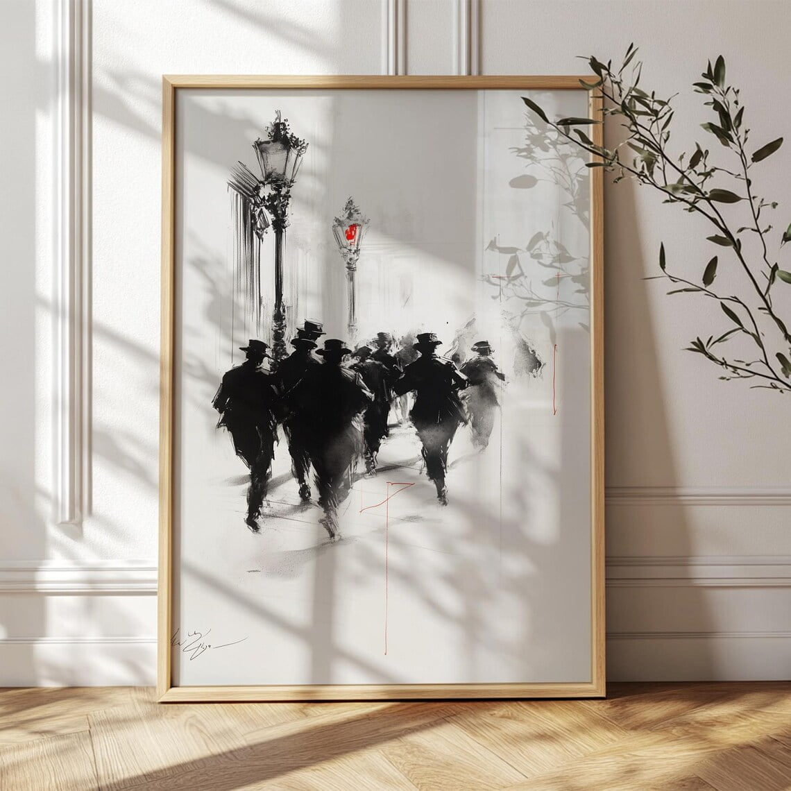 PosterArt Men In Motion Poster Wall Art, Dynamic Figure Illustration ...