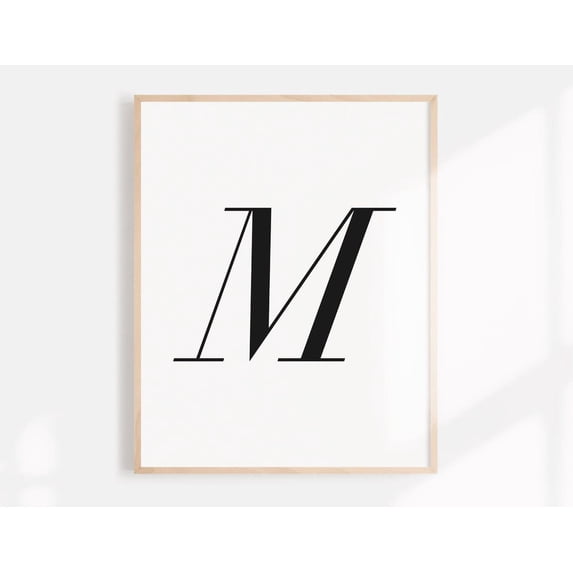 PosterArt Minimalist Typography Art Print Poster Black and White Letter ...