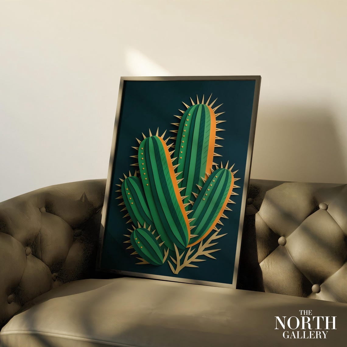 PosterArt Modern Cactus Poster Wall Art Print Style Desert Plant Design ...