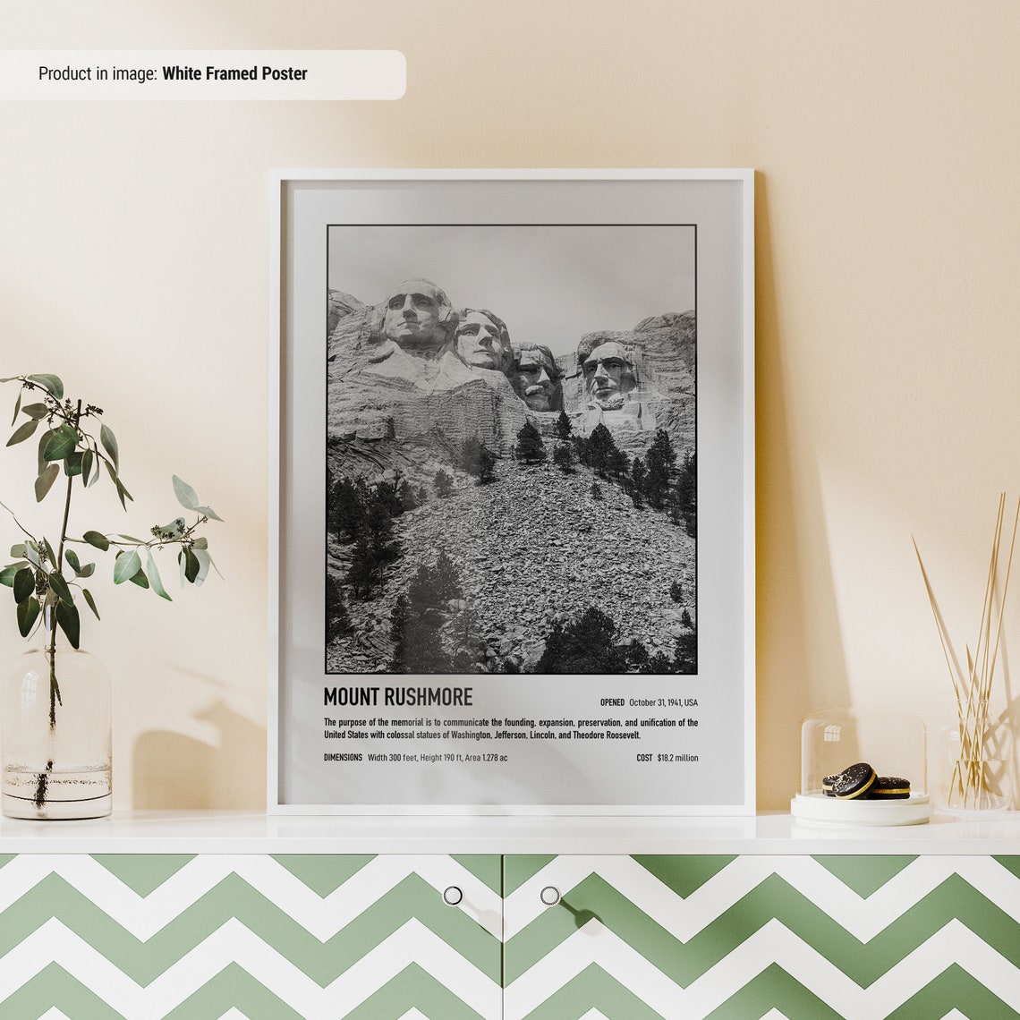 PosterArt Mount Rushmore Poster South Dakota Travel Poster Travel Wall ...