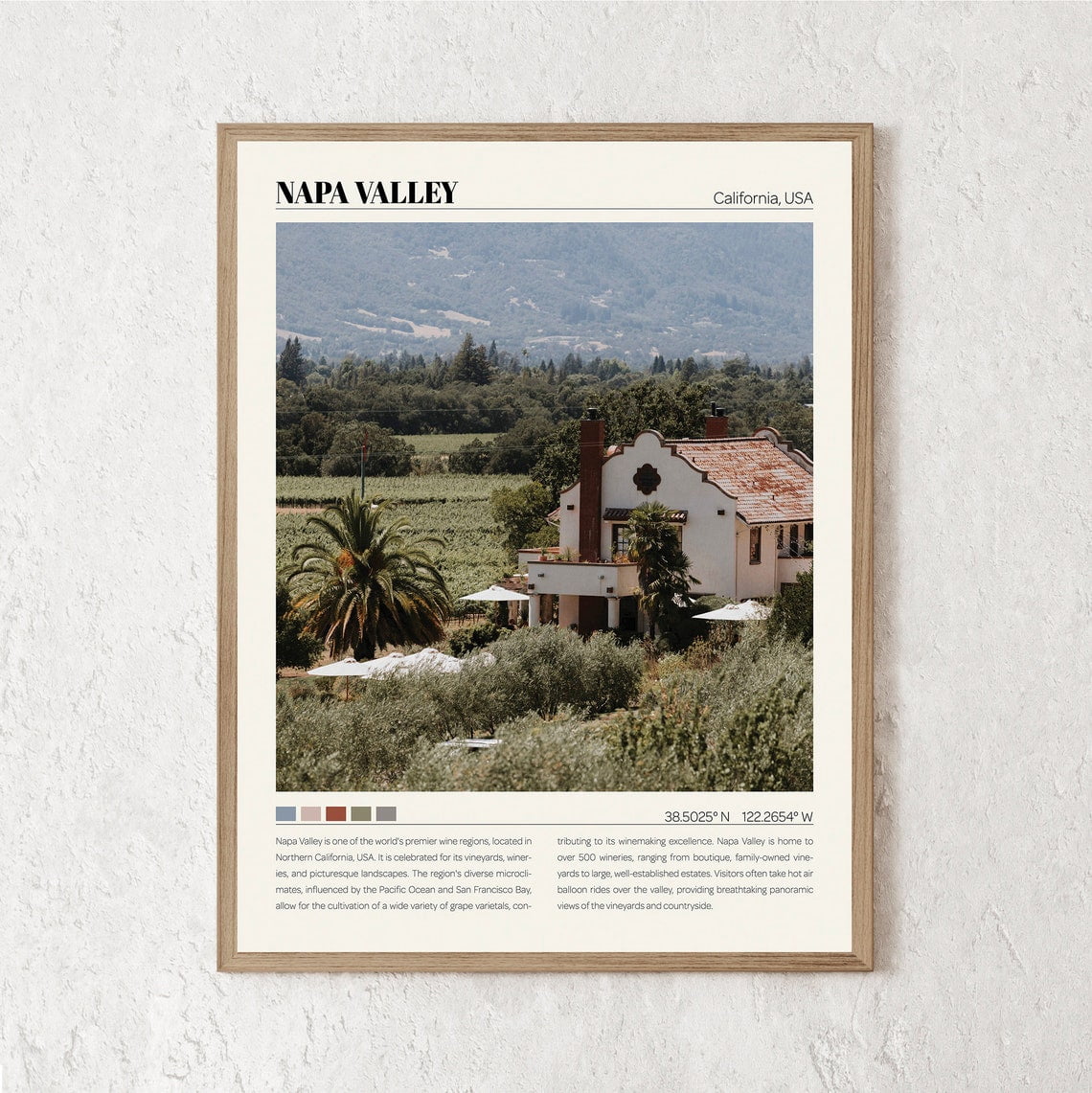 PosterArt Napa Valley Print, Napa Valley Wall Art, Napa Valley Poster ...