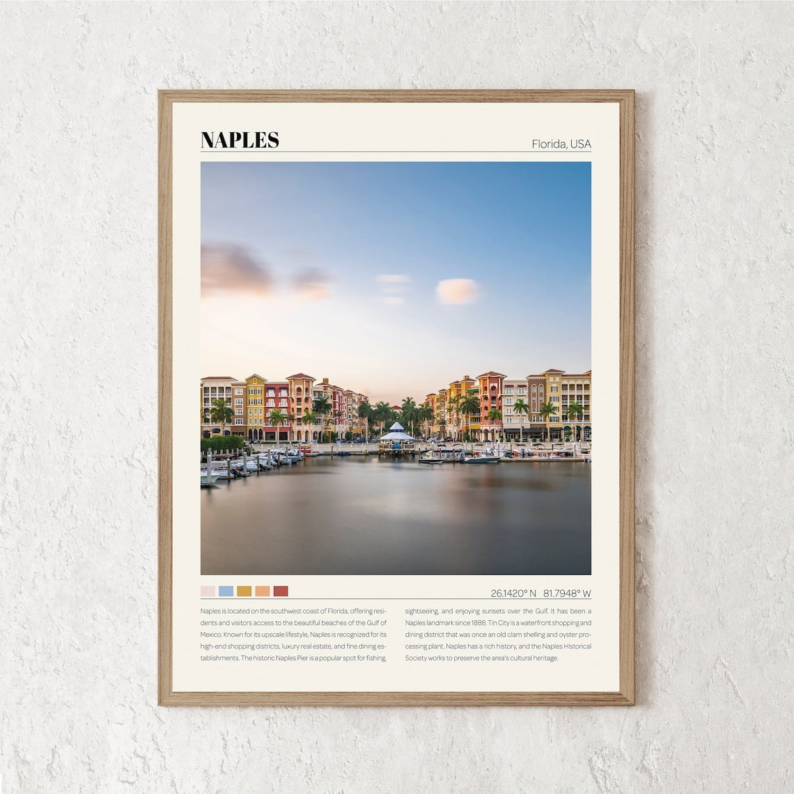 PosterArt Naples Print, Naples Wall Art, Naples Poster, Naples Photo ...