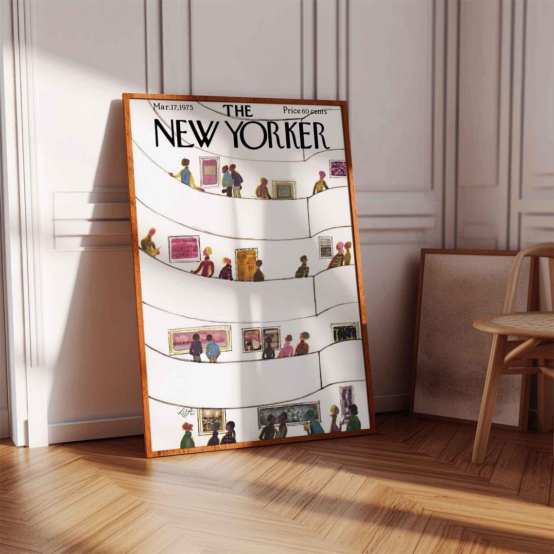 PosterArt New Yorker March 1975 Poster, Retro Museum Cover Printable ...