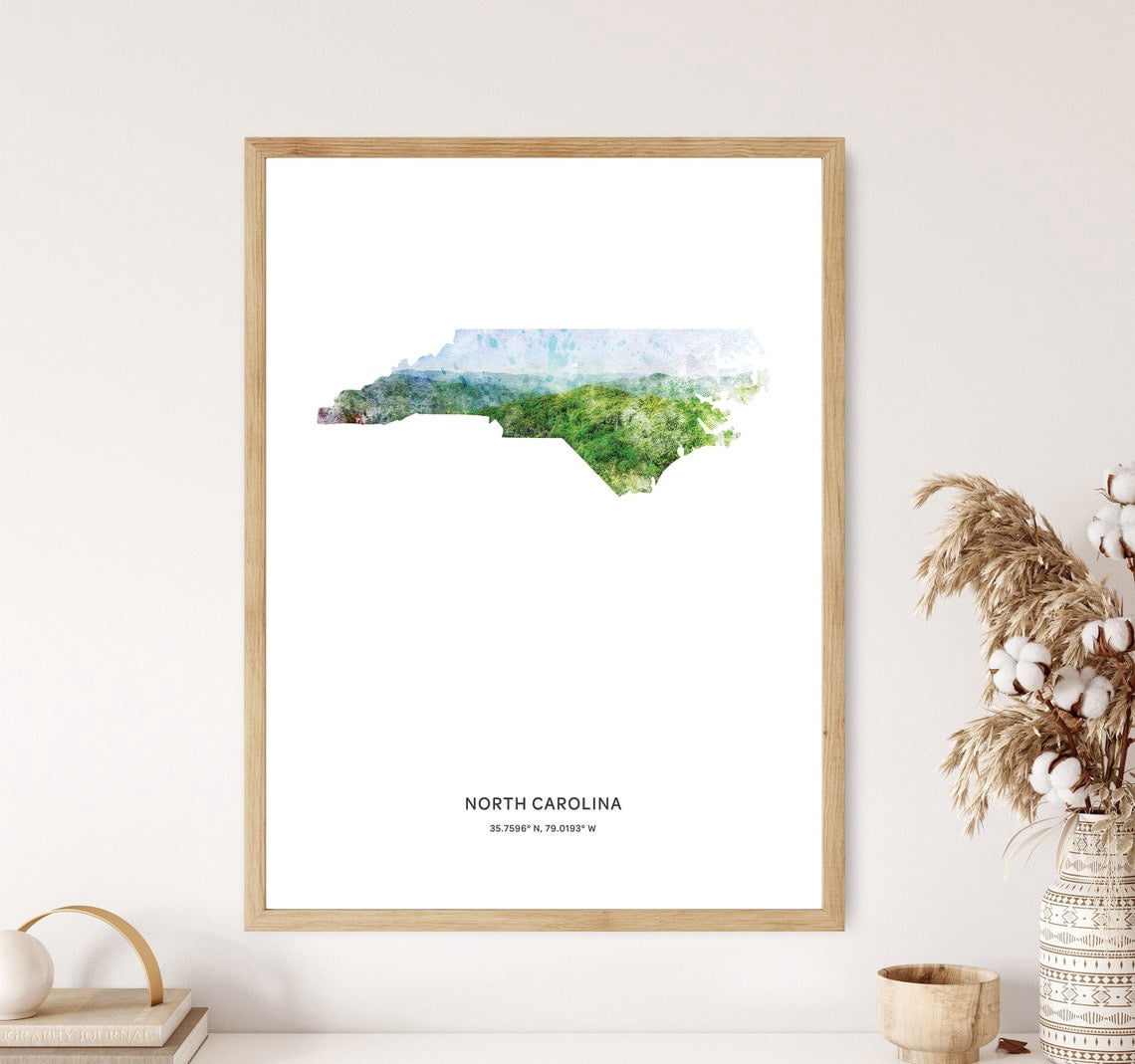PosterArt North Carolina Print, North Carolina Poster, North Carolina ...