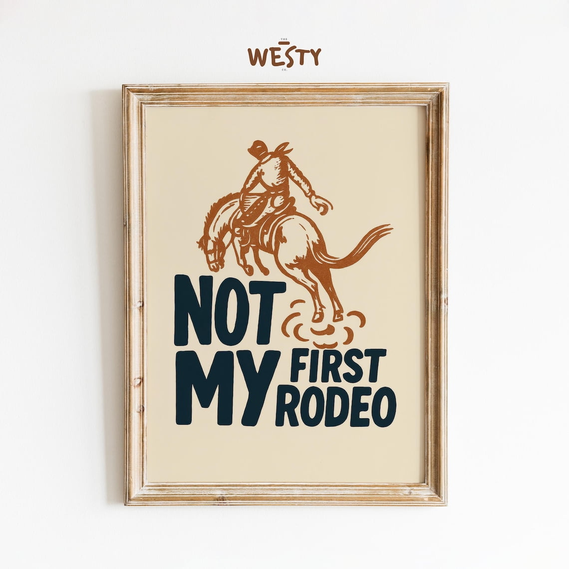 PosterArt Not My First Rodeo Poster Retro Western Wall Art Cowboy ...