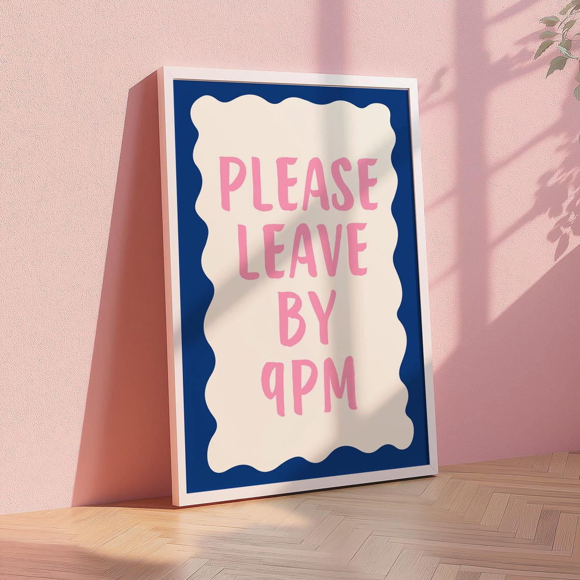 PosterArt Please Leave by 9PM Art Print Fun Colorful Quote Poster ...
