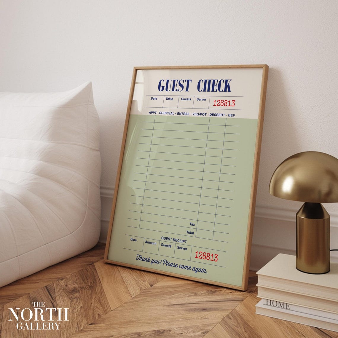 PosterArt Retro Guest Check Receipt Poster Wall Art Print Vintage Diner ...