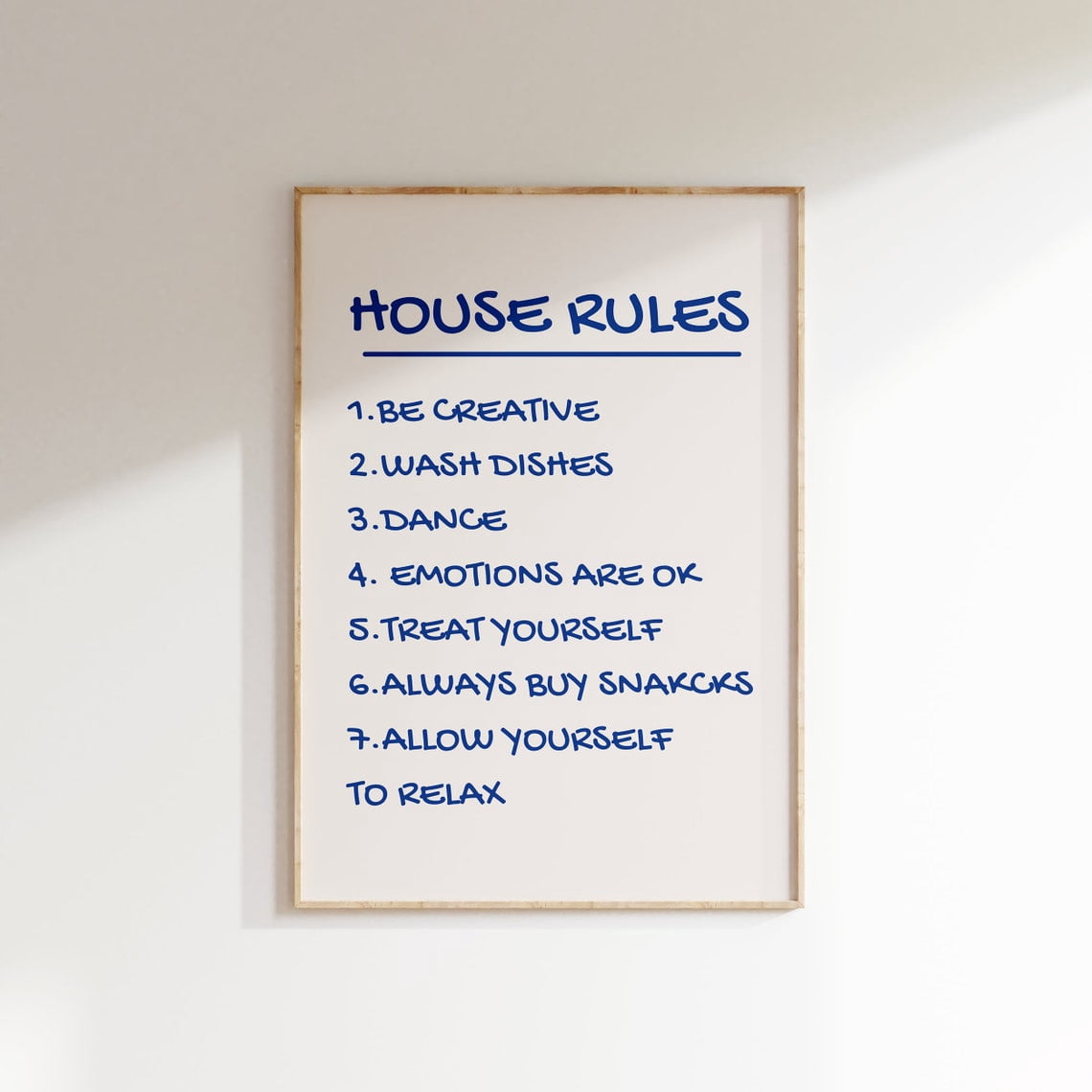 PosterArt Retro Wall Art Poster, House Rules Poster, Rules Art Poster ...