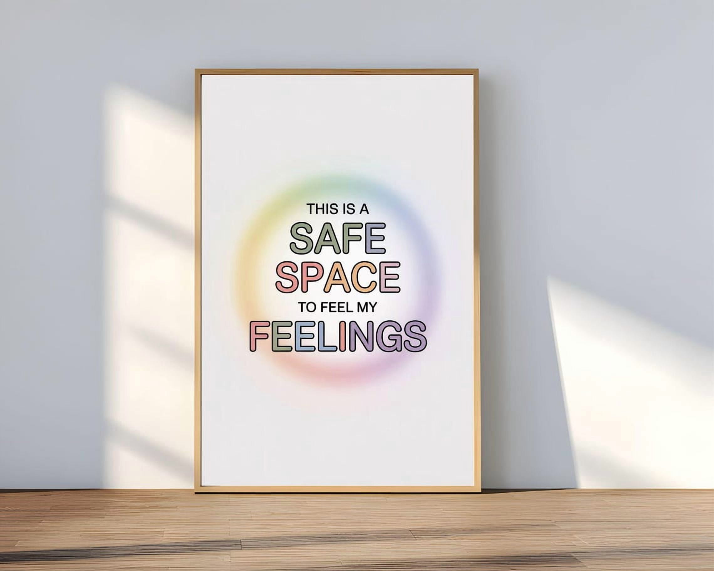 PosterArt Safe Space Poster Wall Art Calming Corner Affirmation Print ...