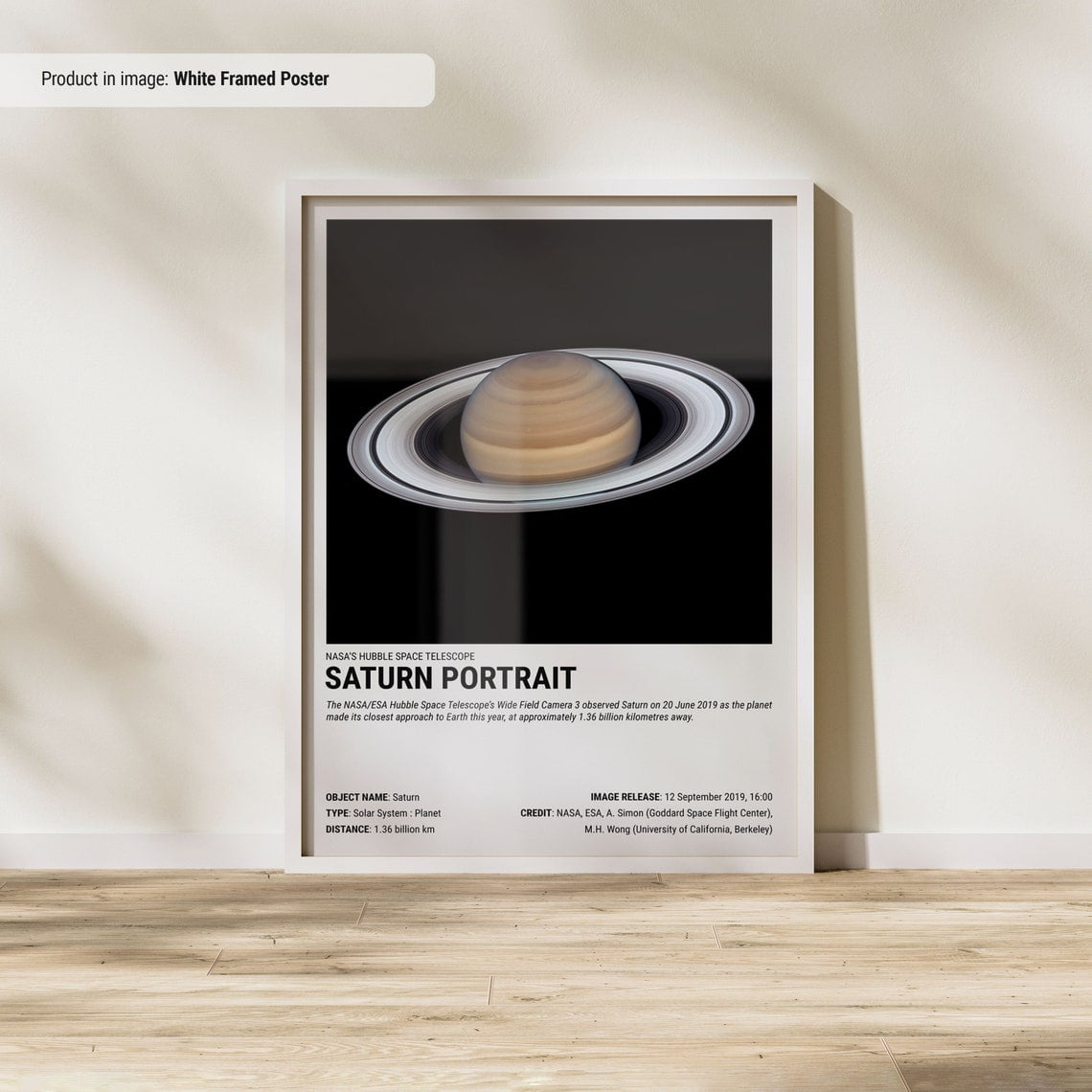 PosterArt Saturn Poster Space Posters Hubble Telescope Space Wall Art ...