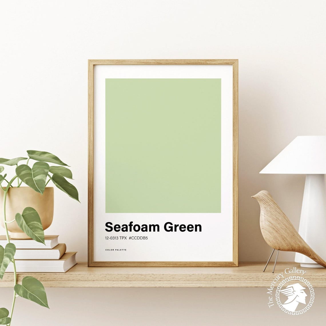 PosterArt Seafoam Green Color Swatch Poster, Minimalist Modern Wall Art ...