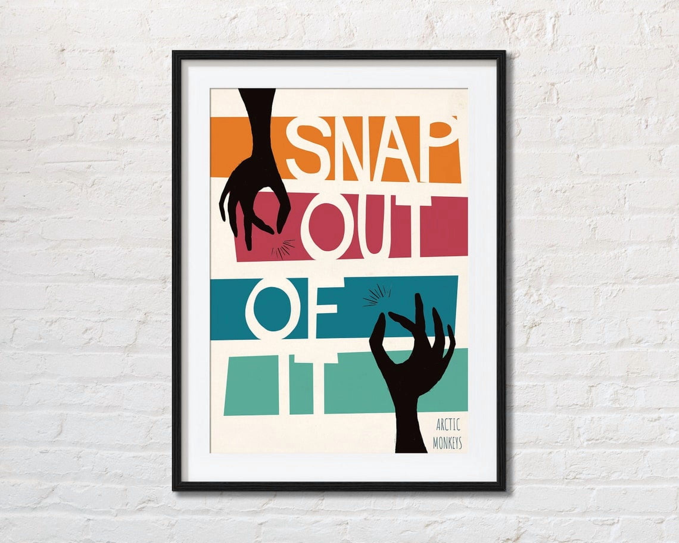 PosterArt Snap Out Of It Song Lyrics Poster Indie Room Décor Britpop ...